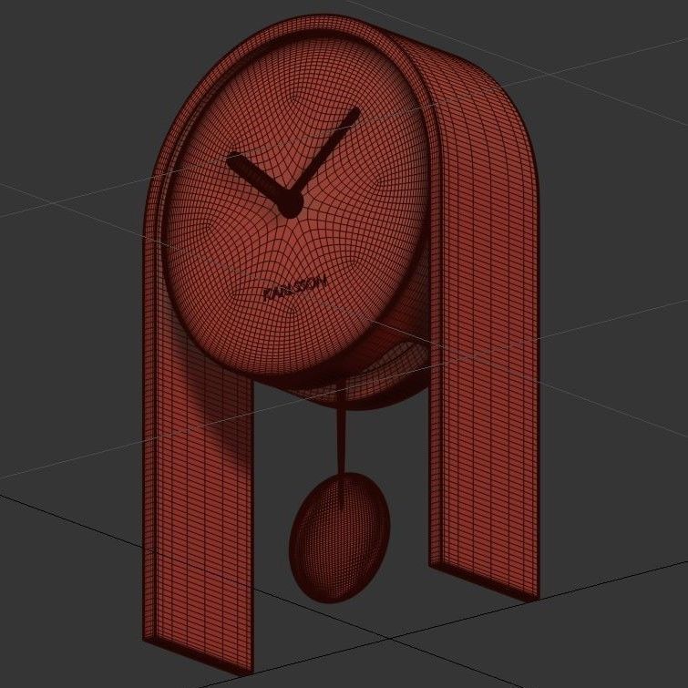 Karlsson Table Clock Smart Pendulum Black 3D model | CGTrader