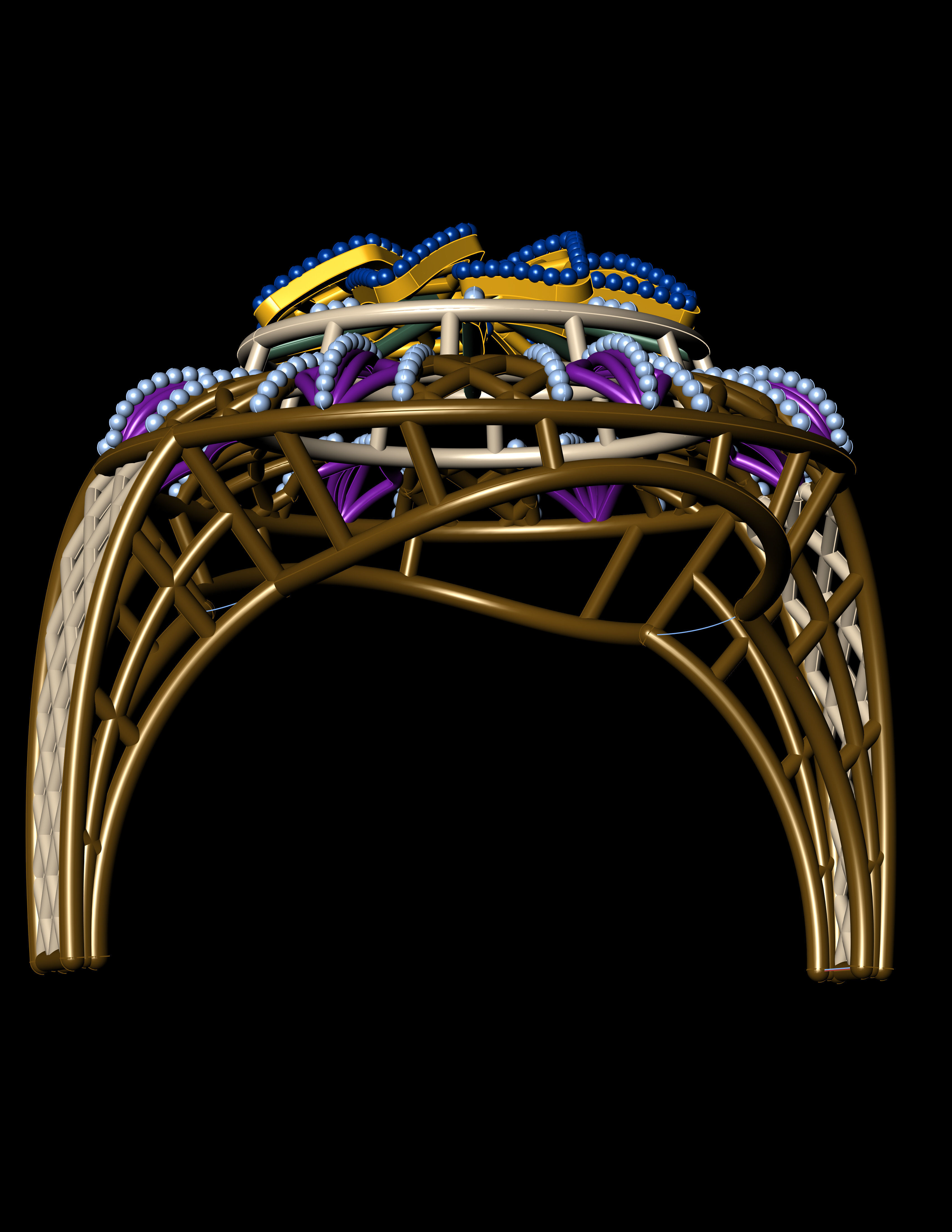 Traditional Indian Katak Gold Ring - 3D Print File 3D model 3D ...