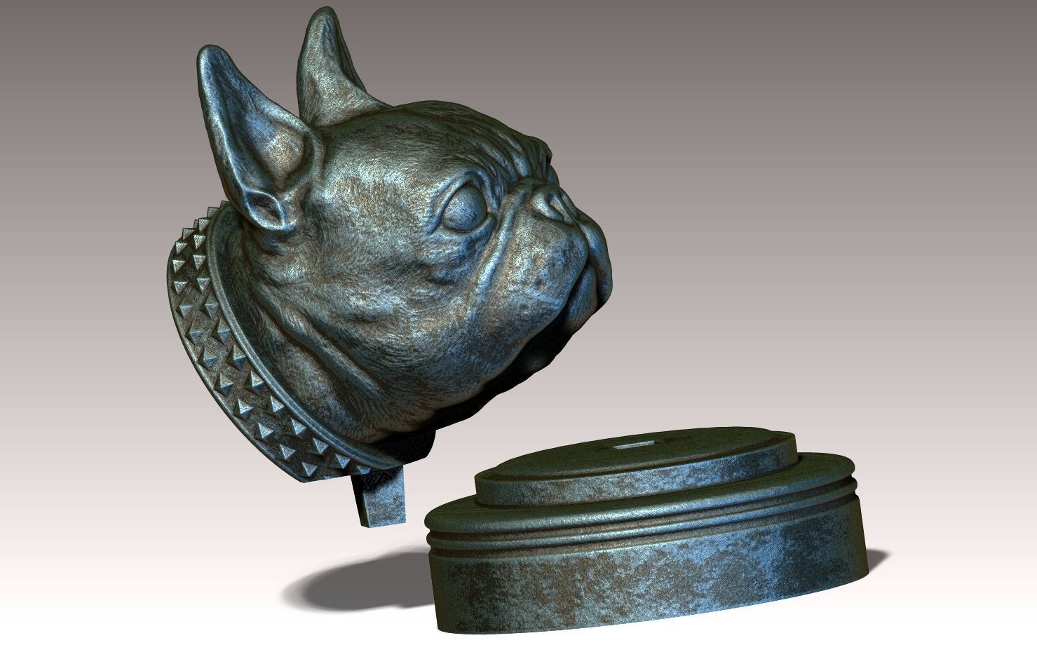 Frenchie French Bulldog 3D model 3D printable | CGTrader
