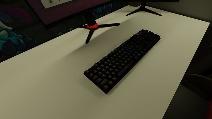 Keyboard SPC gk540 free VR / AR / low-poly 3D model | CGTrader