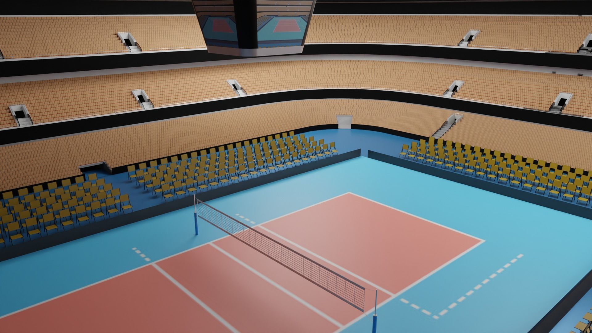 3D model Volleyball Stadium VR / AR / low-poly | CGTrader