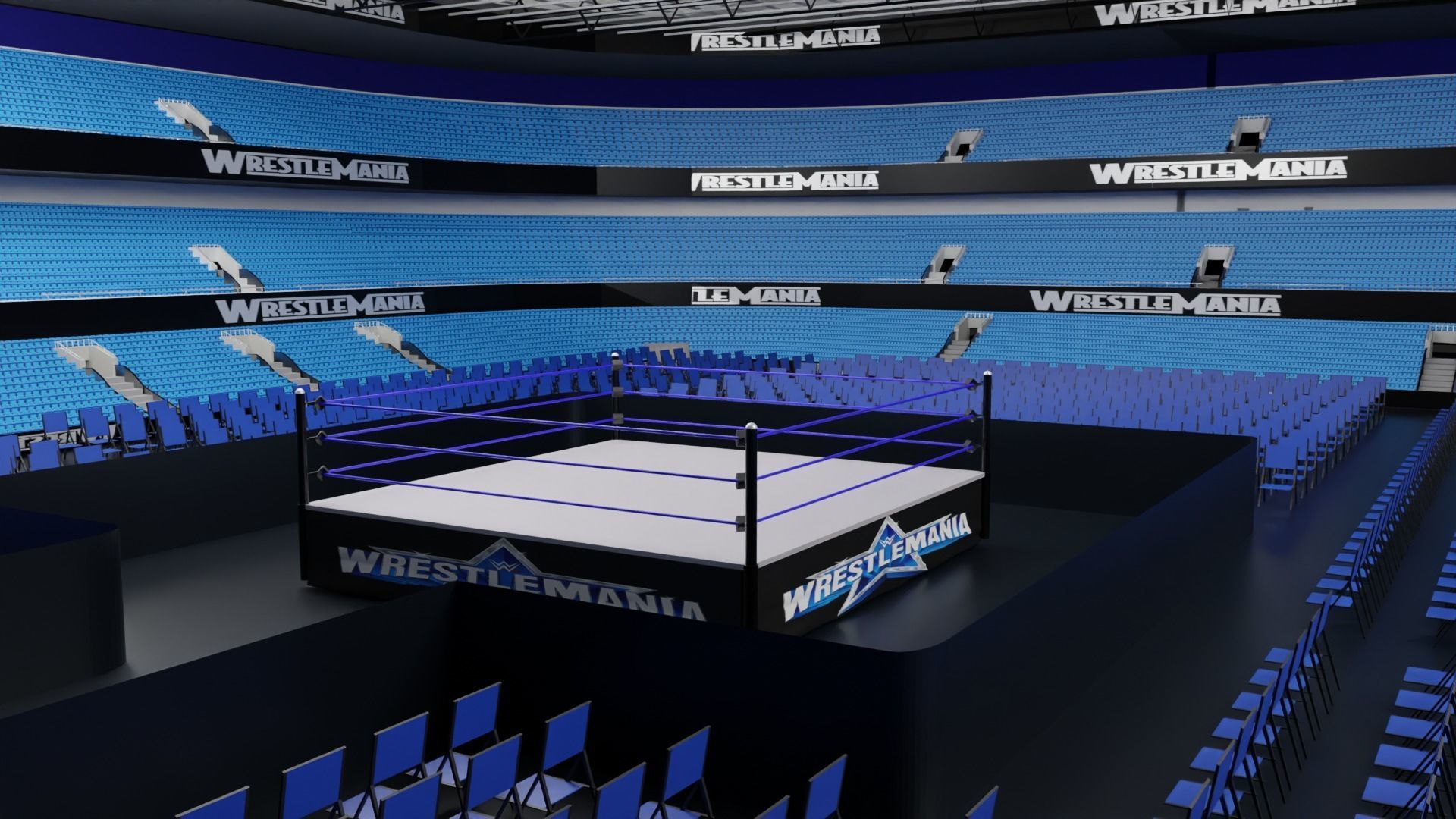 3D model WWE Wrestlemania Arena VR / AR / low-poly | CGTrader