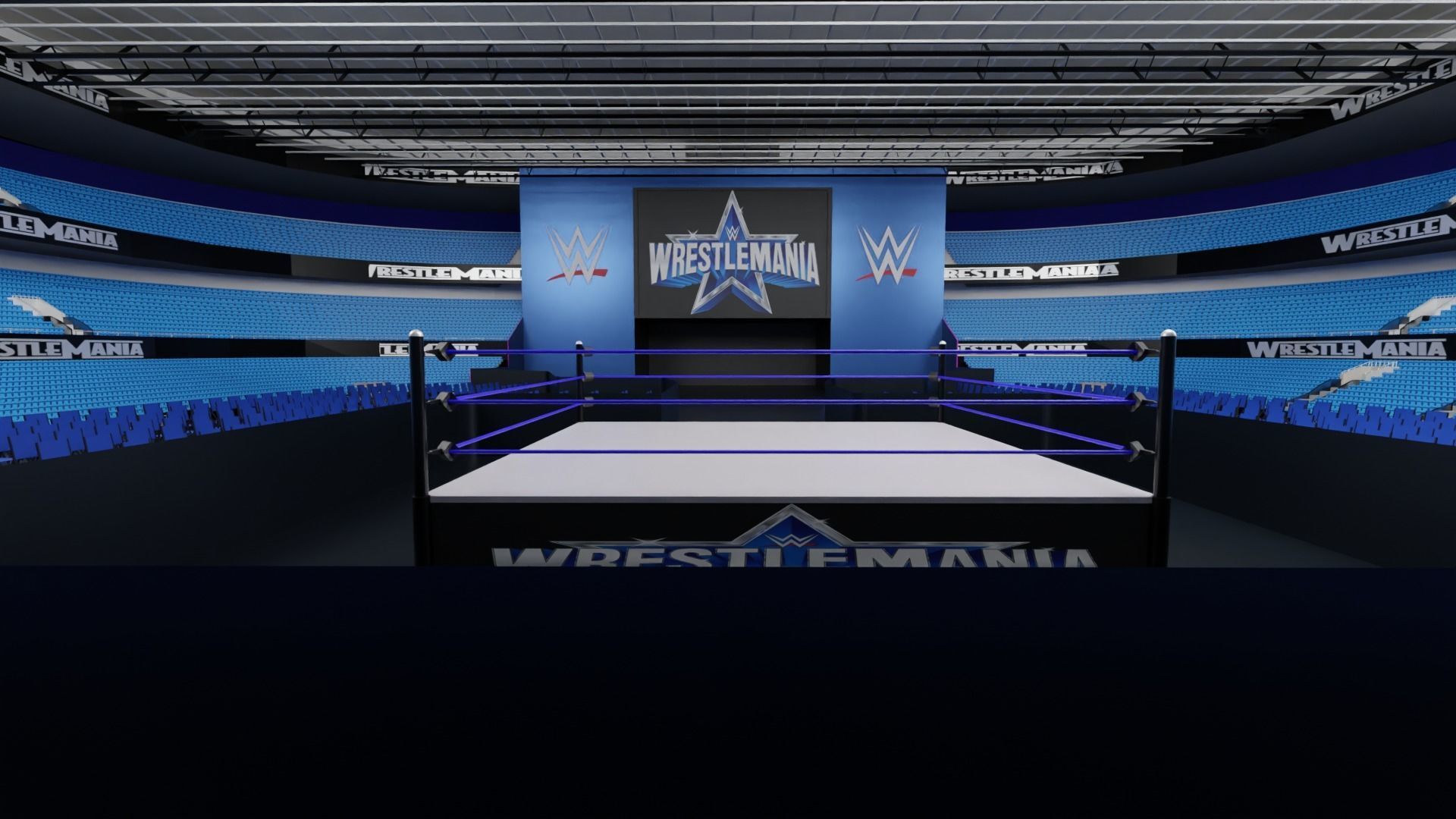 3D model WWE Wrestlemania Arena VR / AR / low-poly | CGTrader