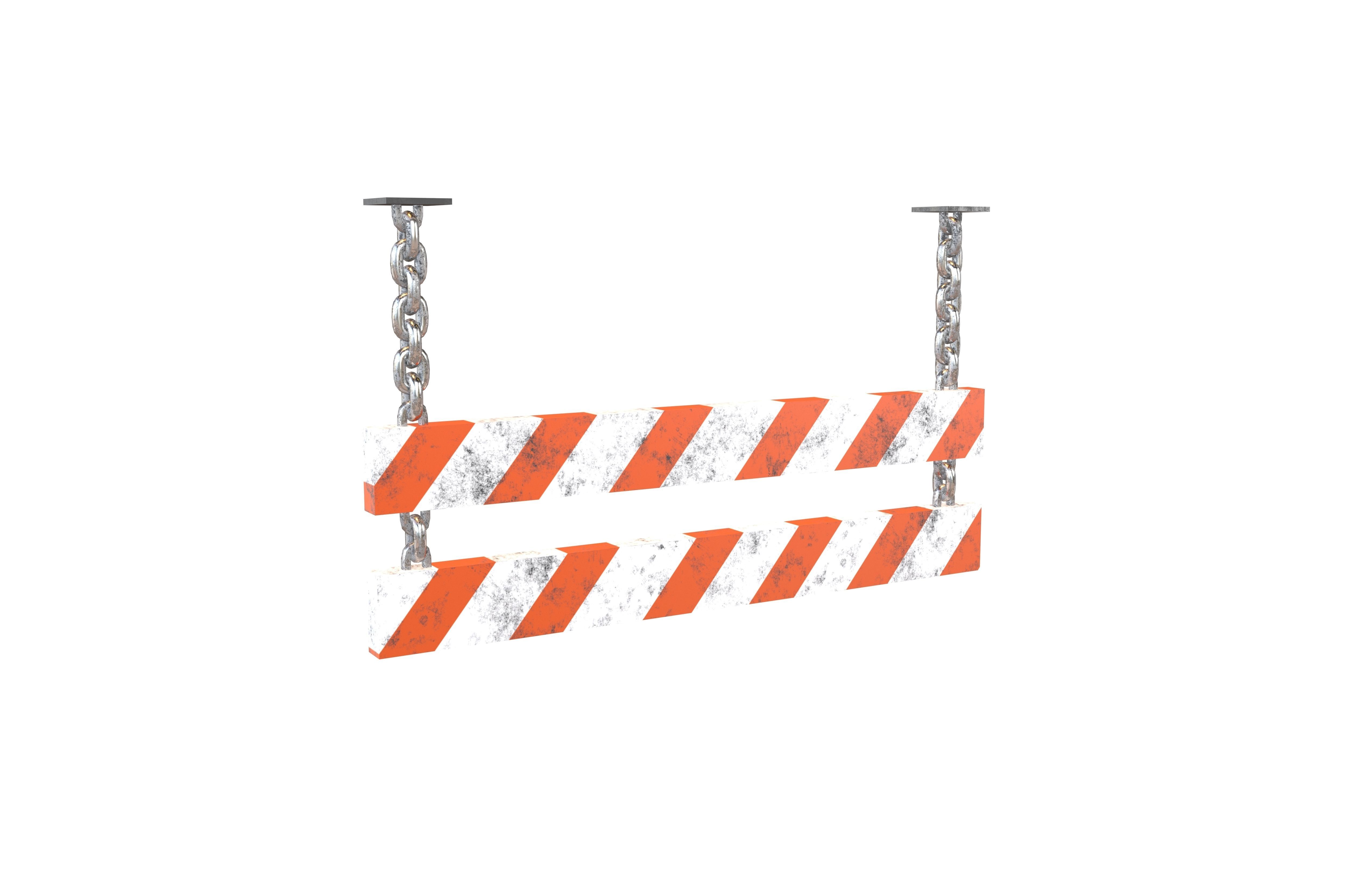 3D model Danger Sign Barriers v2 003 VR / AR / low-poly | CGTrader