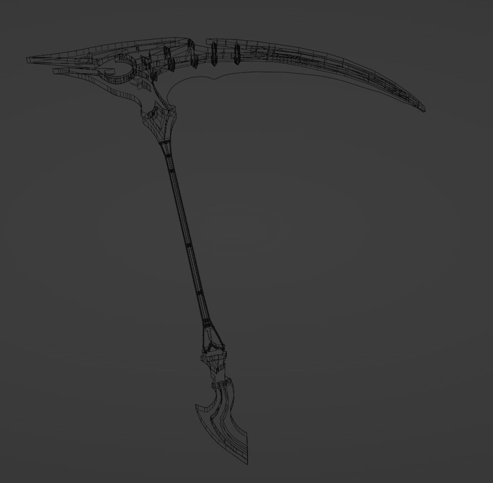 3d Model Anime Scythe Version 1 Vr Ar Low Poly Cgtrader