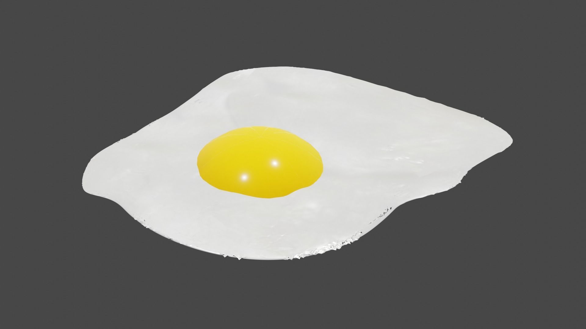 Fried egg 3D model | CGTrader