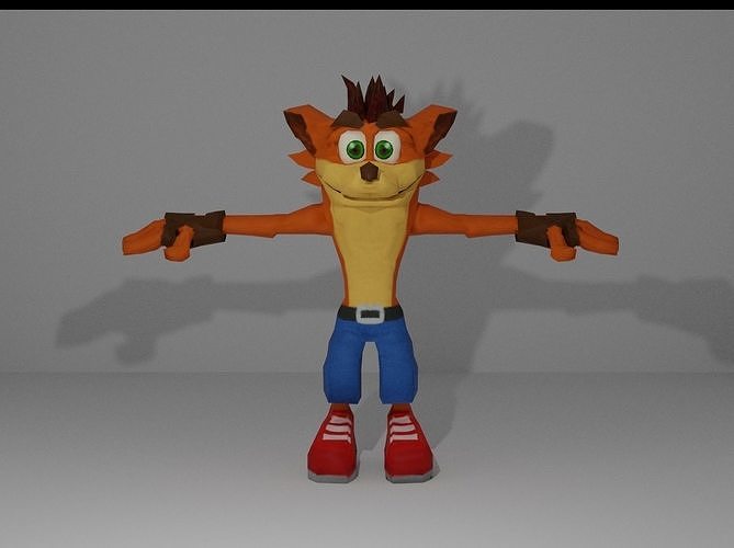 Crash Bandicoot 3d Low poly 3D model | CGTrader