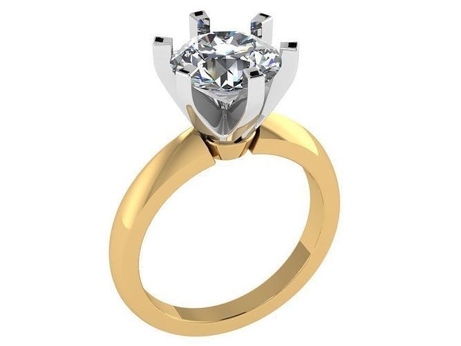 Solitaire Peg Head Diamond Ring 1168 3D model 3D printable | CGTrader