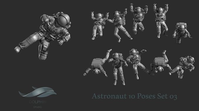 Astronaut 03 3D model 3D printable | CGTrader