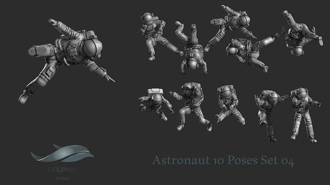 Astronaut 04 3D model 3D printable | CGTrader
