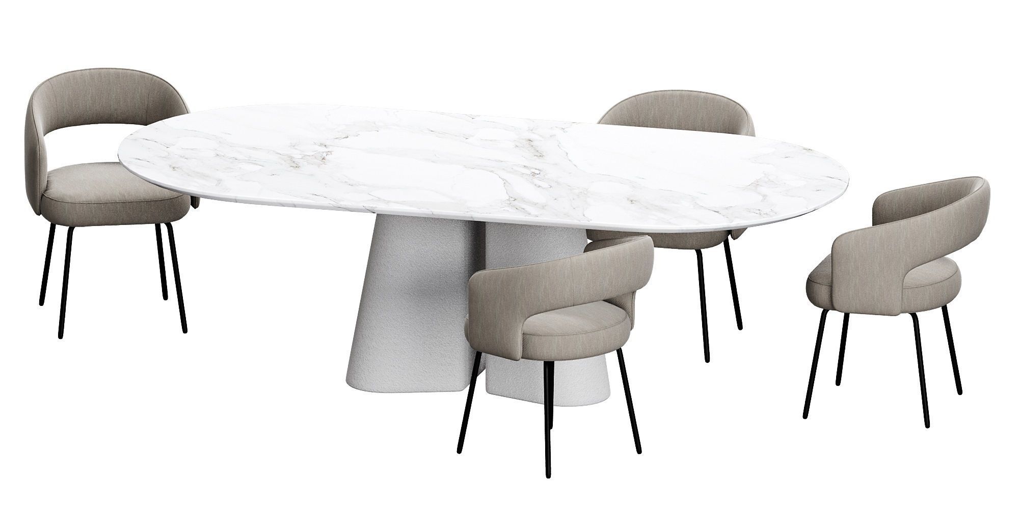 Ditre Italia Pillar table and 356 Chair 3D model | CGTrader