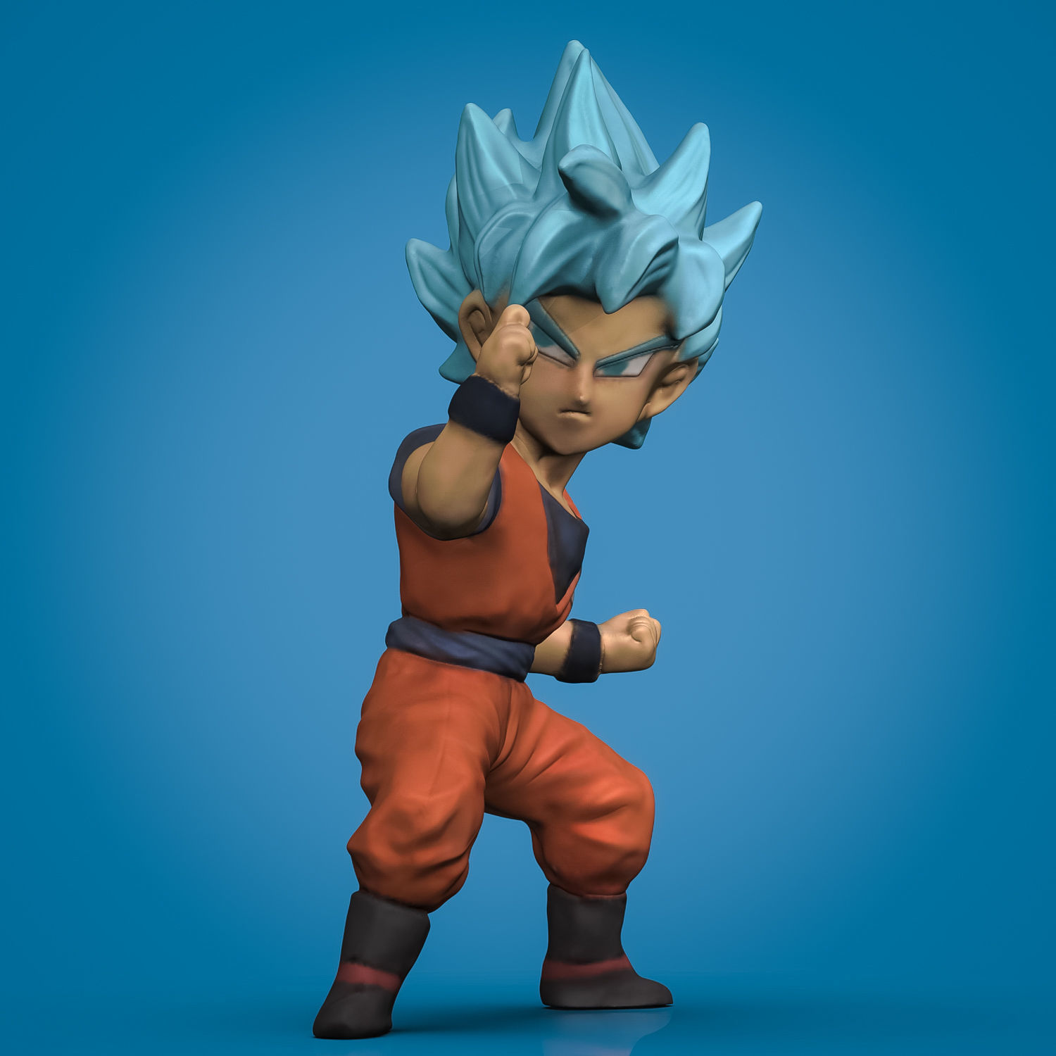 Son Goku Super Saiyan Blue Dragon Ball 3D Printable free 3D model 3D ...