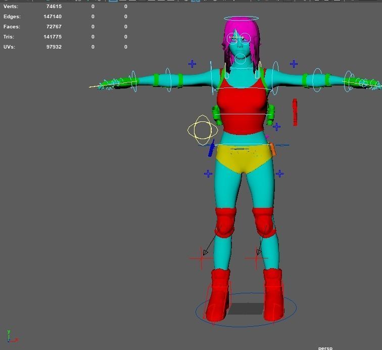 3D model Game female character VR / AR / low-poly | CGTrader