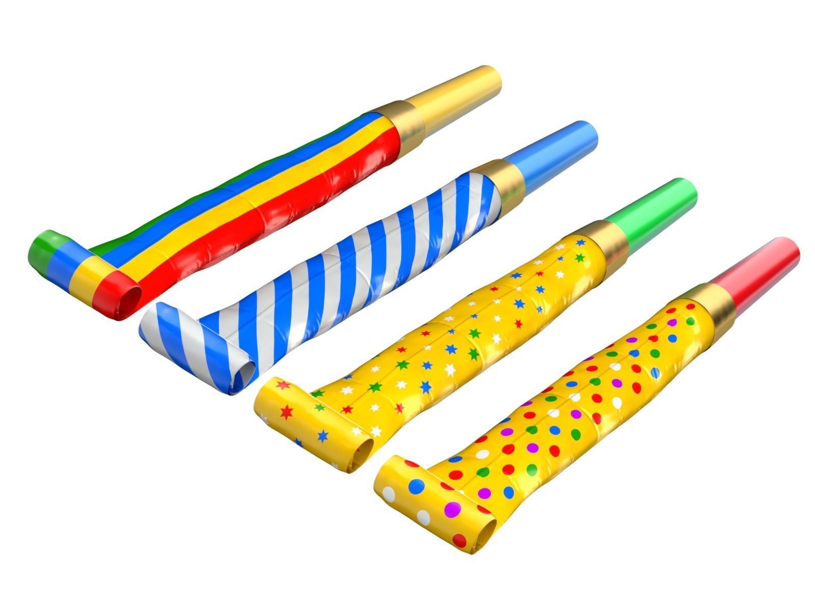 Party Whistle Animation 3D model animated | CGTrader