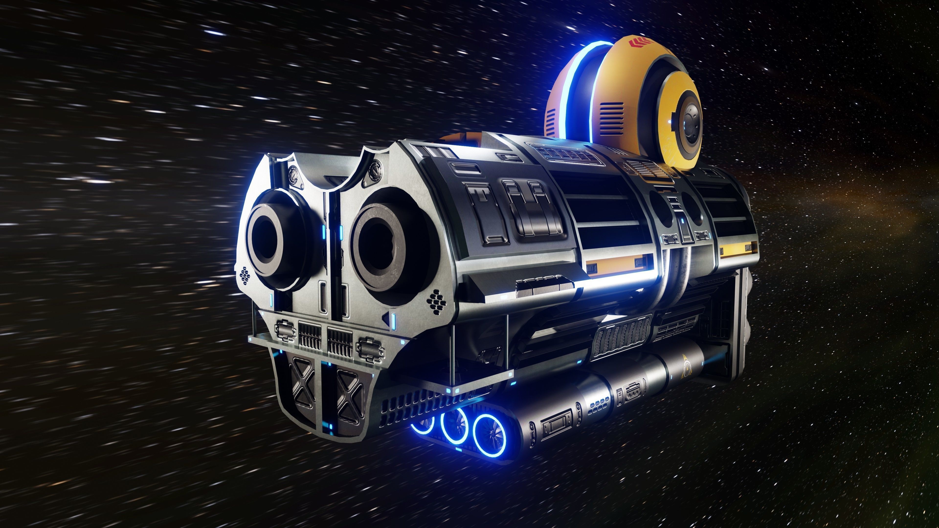 3D model Galactic Core spaceship VR / AR / low-poly | CGTrader