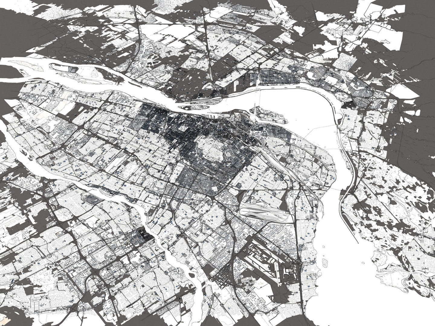 Montreal Canada 50x50km 3D City Map 3D model | CGTrader