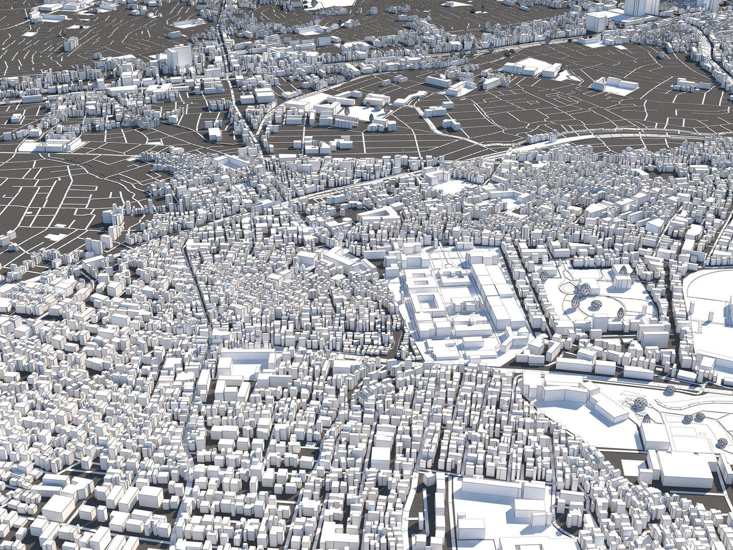 Tokyo Japan 50x50km 3D City Map 3D model | CGTrader