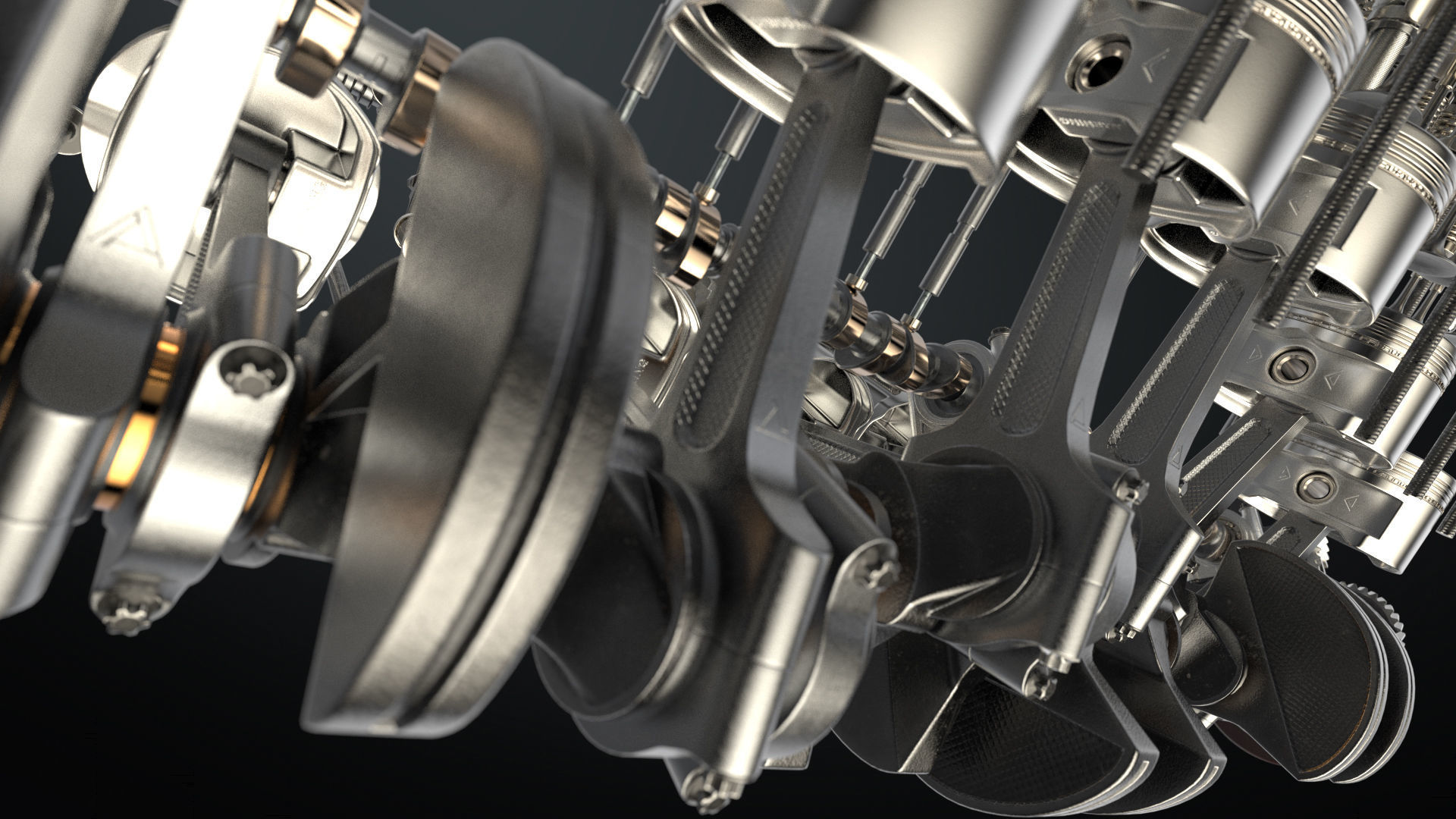 V12 Engine Working Animated 3D model animated rigged | CGTrader