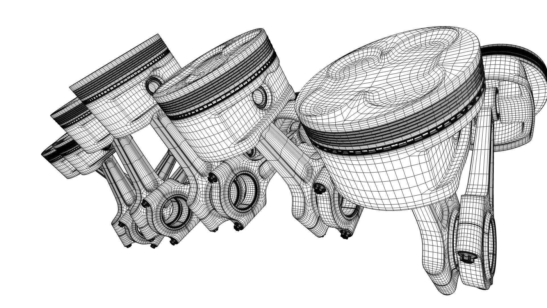 V12 Engine Working Animated 3D model animated rigged | CGTrader