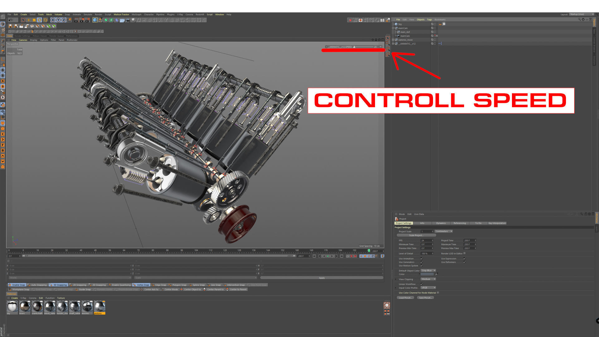V12 Engine Working Animated 3D model animated rigged | CGTrader