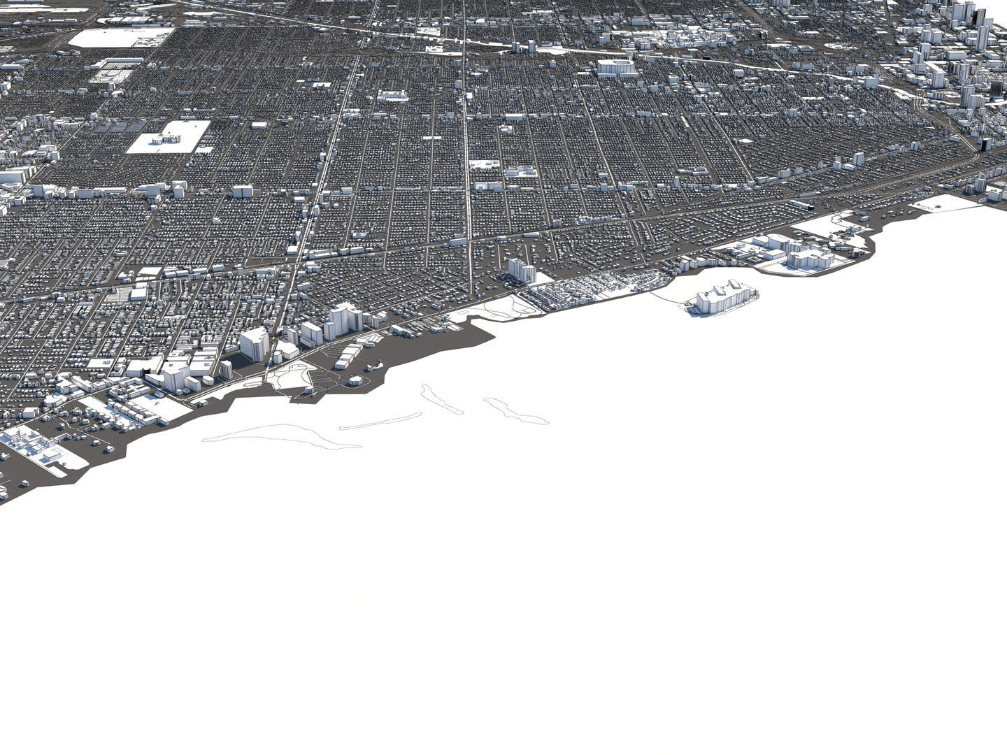 Miami 50x50km 3D Model City 3D Map 3D model | CGTrader