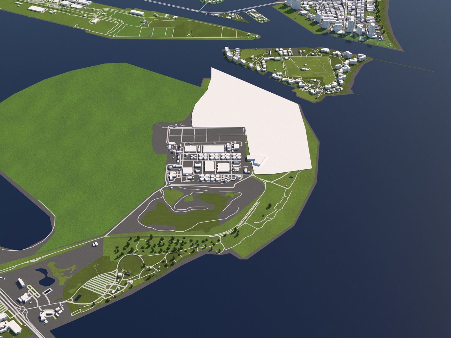 Miami 50x50km 3D Model City 3D Map 3D model | CGTrader