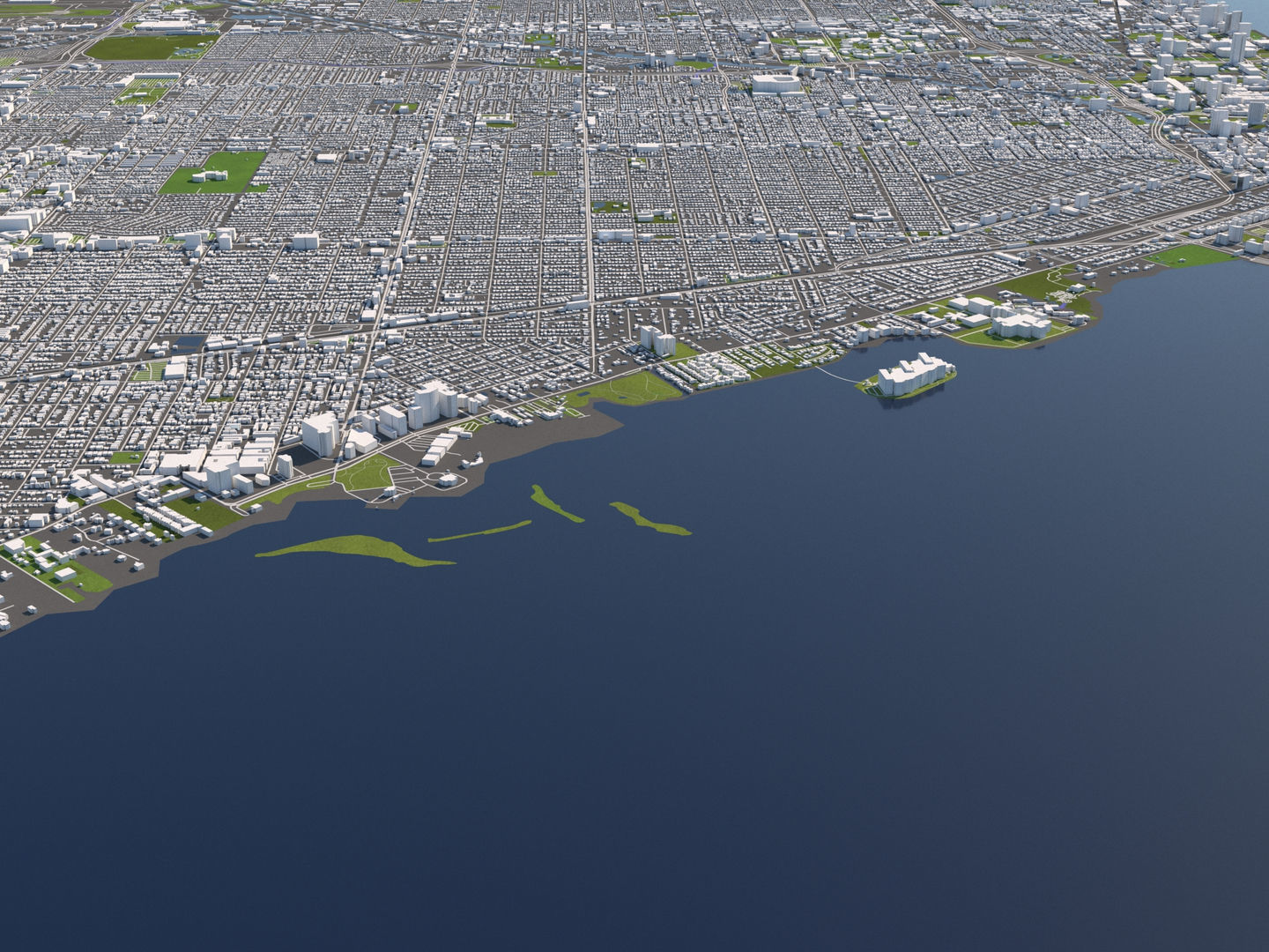 Miami 50x50km 3D Model City 3D Map 3D model | CGTrader
