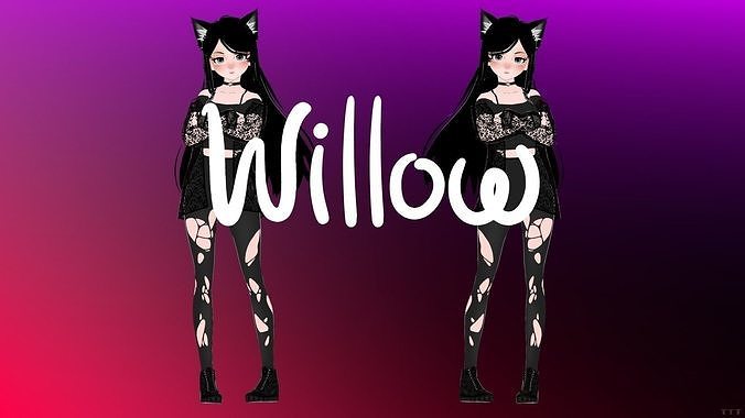 3D model Willow Custom Vtuber Model VR / AR / low-poly | CGTrader