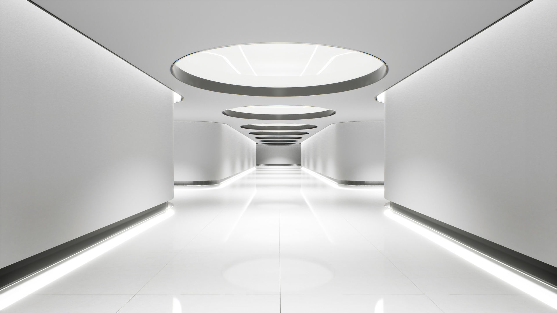 Futuristic Hallway 001 UE4 3D model | CGTrader