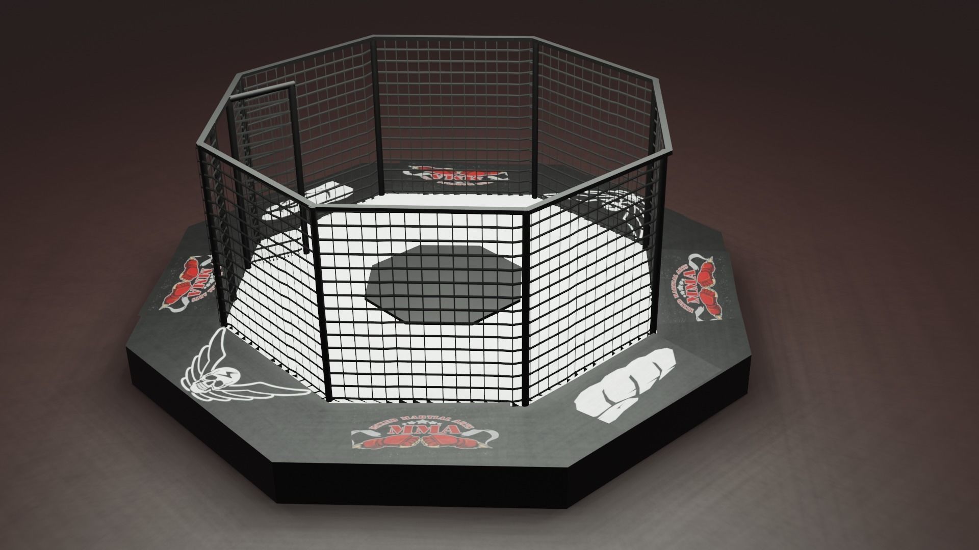 3D model Fighter Octagon Cage VR / AR / low-poly | CGTrader