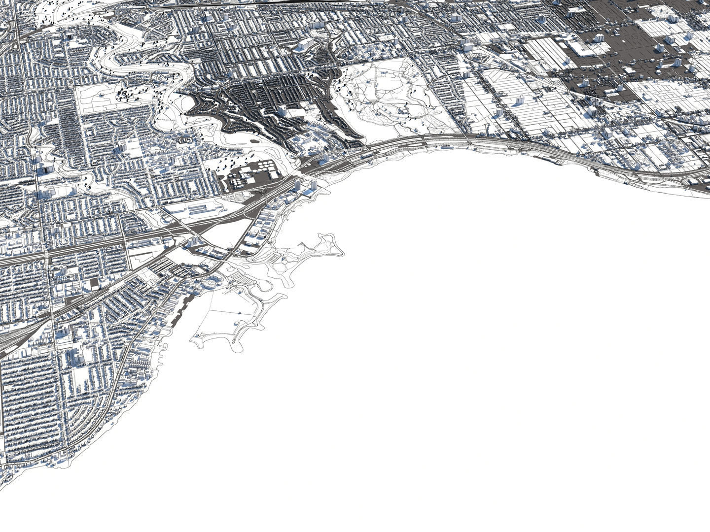 Toronto Canada 50x50km 3D City Map 3D model | CGTrader