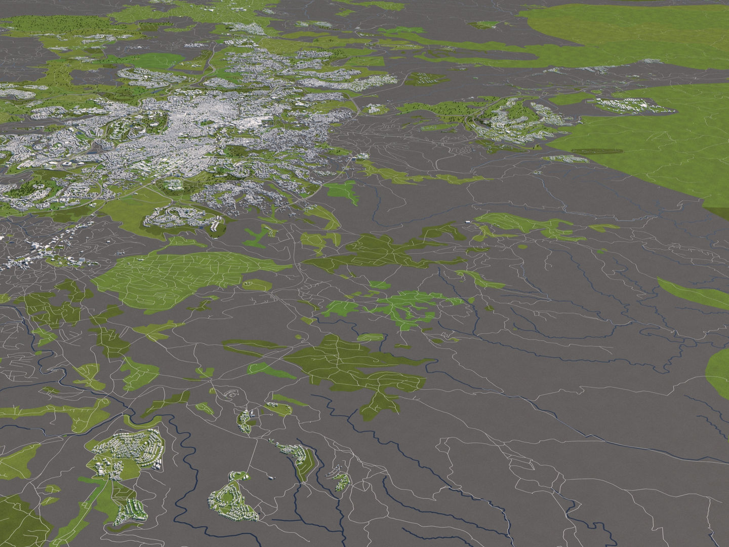 Jerusalem Israel 50x50km 3D City Map 3D model | CGTrader