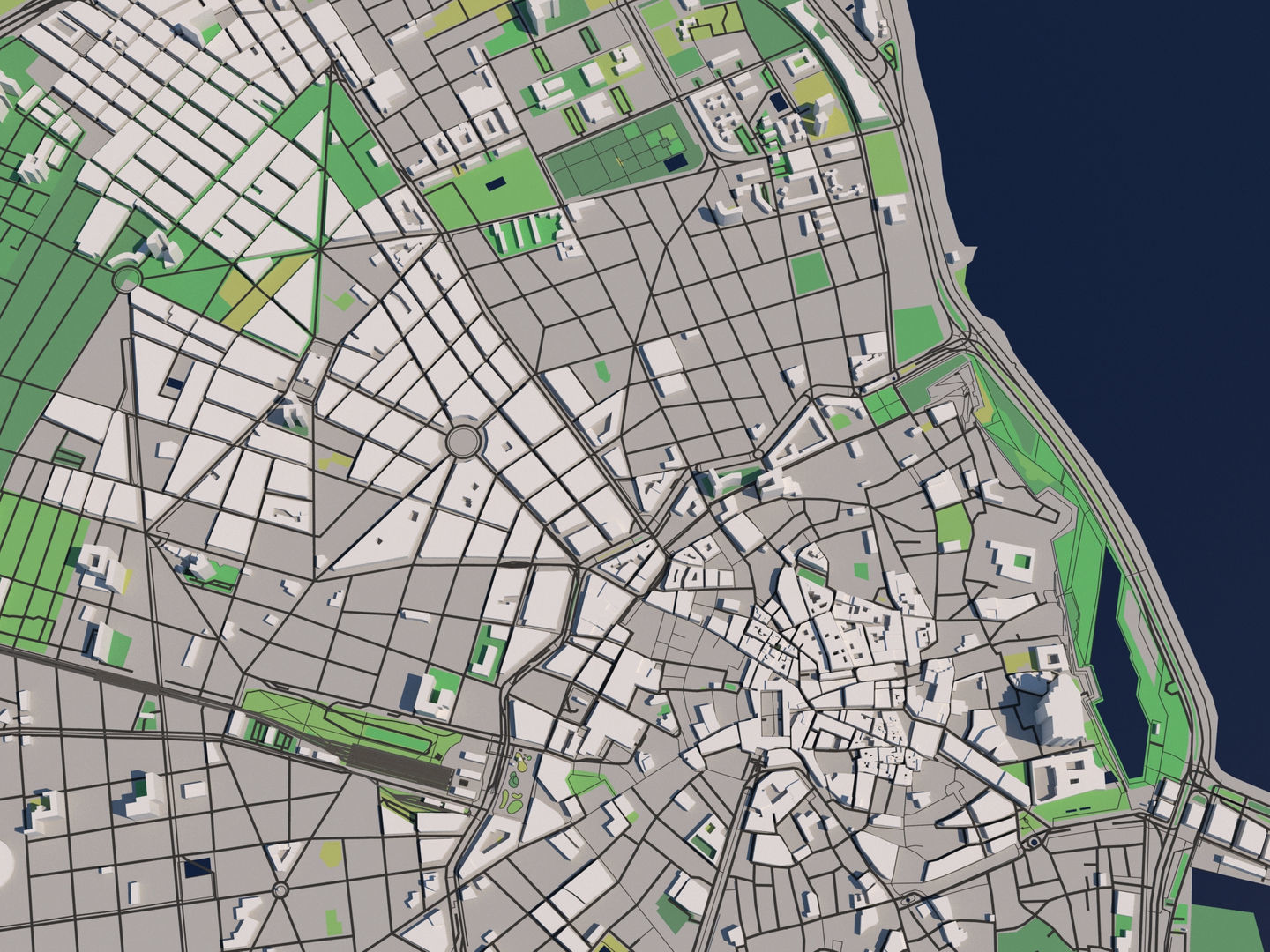 Palma Mallorca Spain 30x30km 3D City Map 3D model | CGTrader