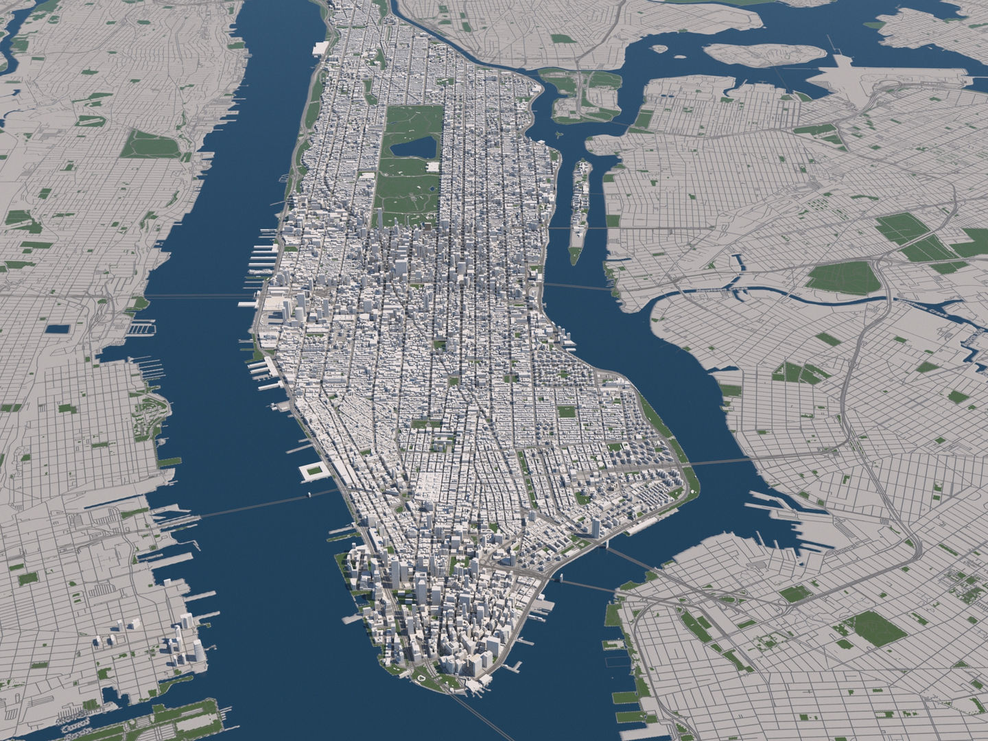 New York USA 3D Model City Map 3D model | CGTrader