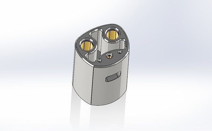 Tesla female connector with metalic contacts Full Size matching 3D ...