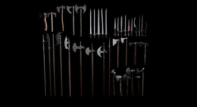 3D model Melee Weapons Mega Pack VR / AR / low-poly | CGTrader