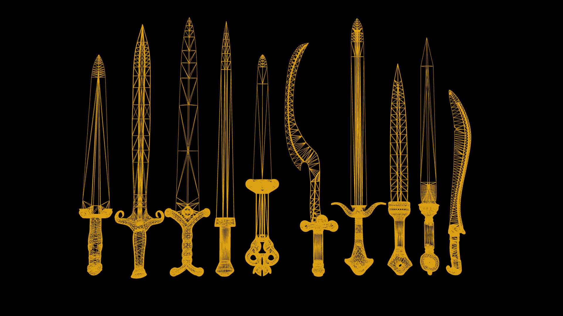 3D model Melee Weapons Mega Pack VR / AR / low-poly | CGTrader
