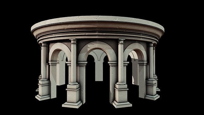 3D model Stone Arch - Tutorial Included VR / AR / low-poly | CGTrader