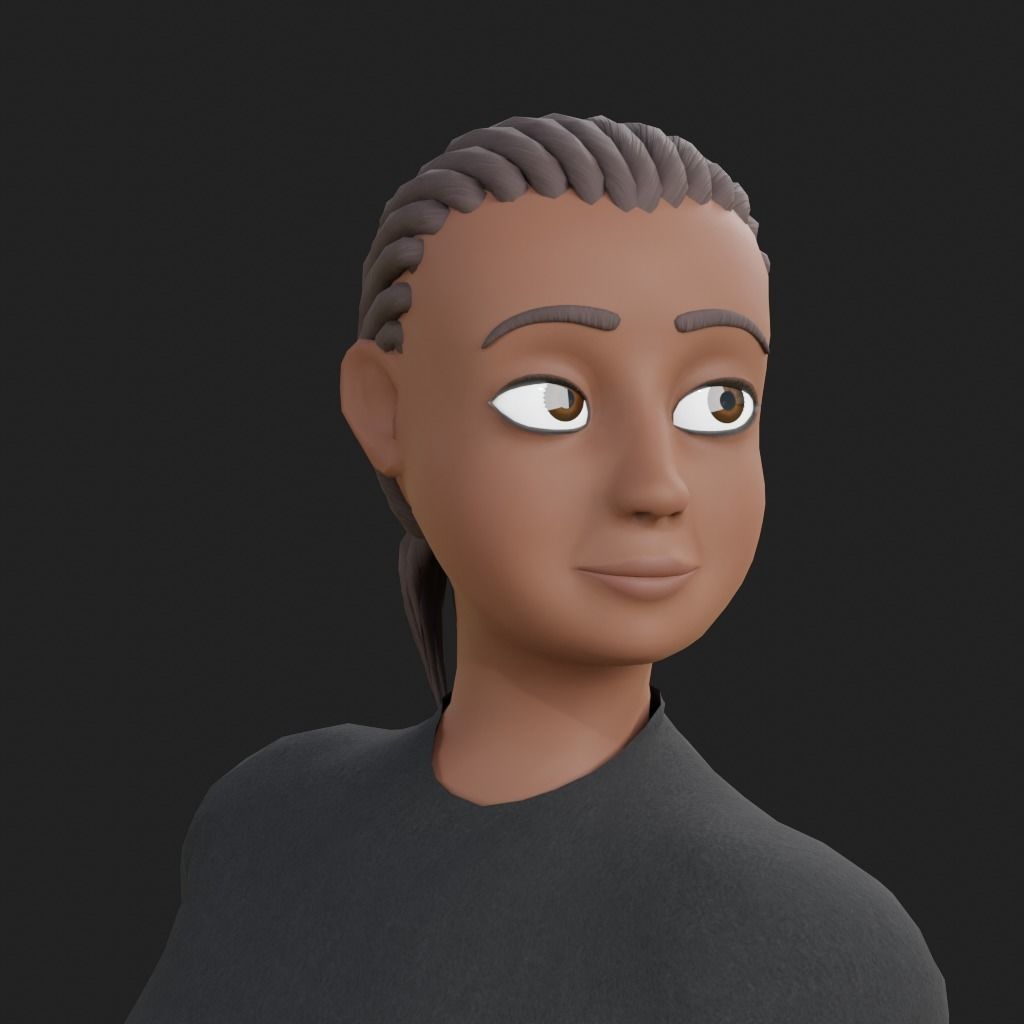 Stylized Customizable Avatar - Female - FREE free VR / AR / low-poly 3D ...