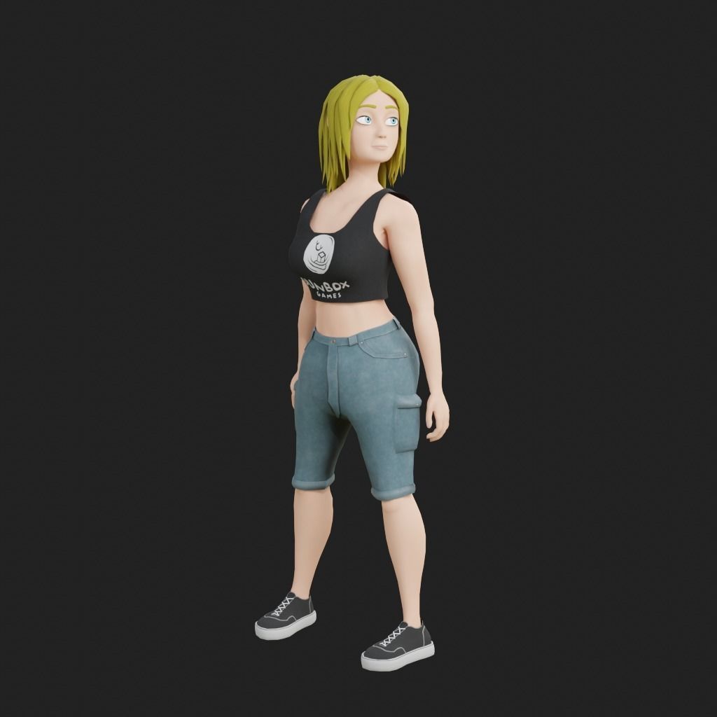 Stylized Customizable Avatar - Female - FREE free VR / AR / low-poly 3D ...