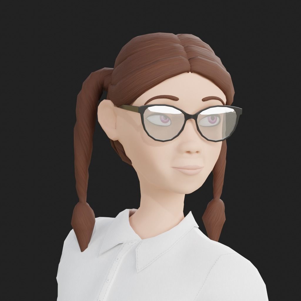 Stylized Customizable Avatar - Female - FREE free VR / AR / low-poly 3D ...
