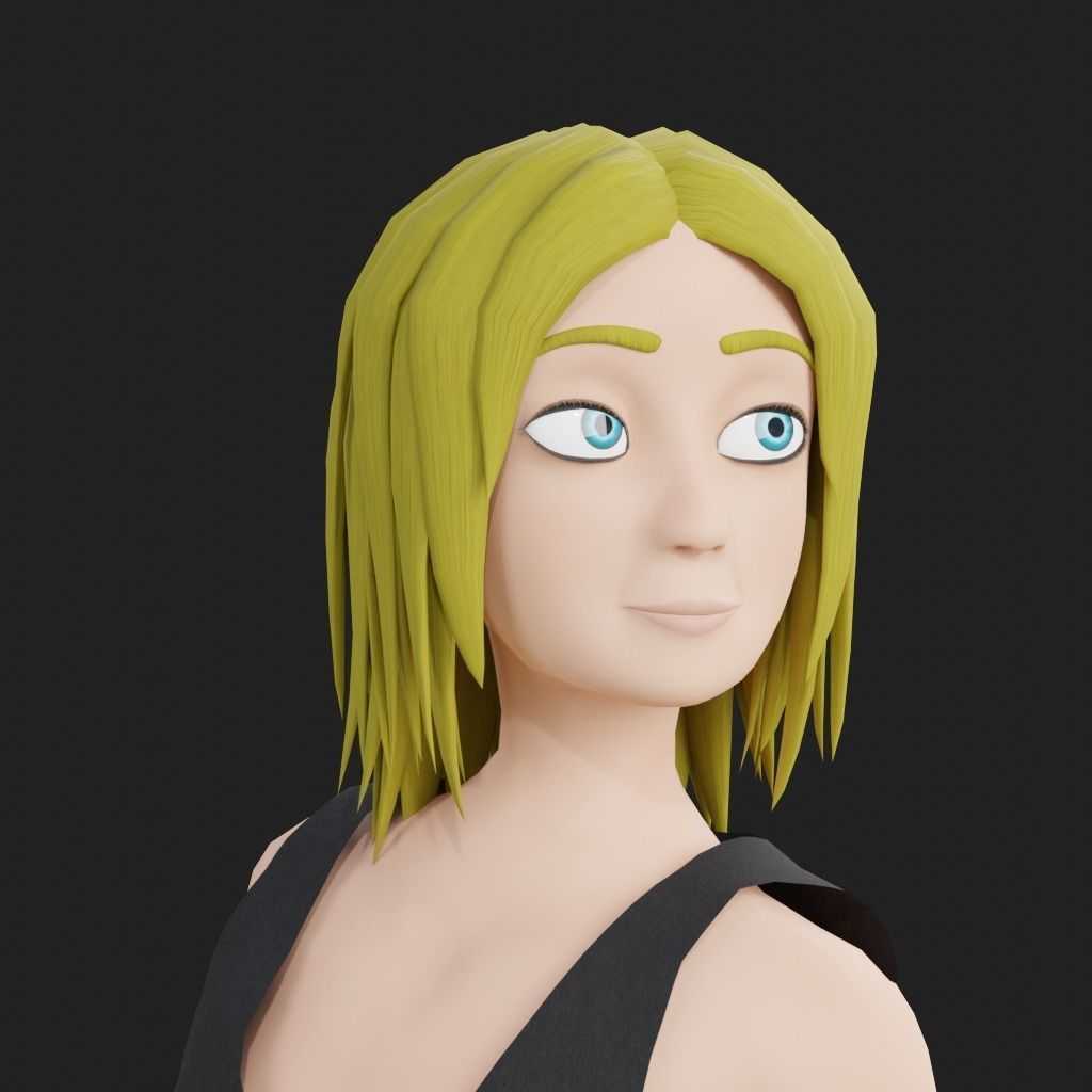 Stylized Customizable Avatar - Female - FREE free VR / AR / low-poly 3D ...