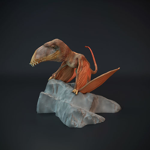 Dimorphodon sitting 3D model 3D printable | CGTrader