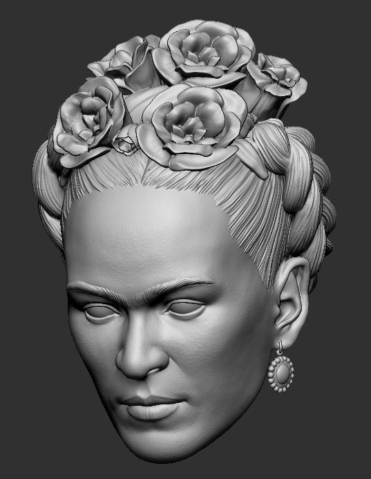 Frida kahlo head 3D model 3D printable | CGTrader