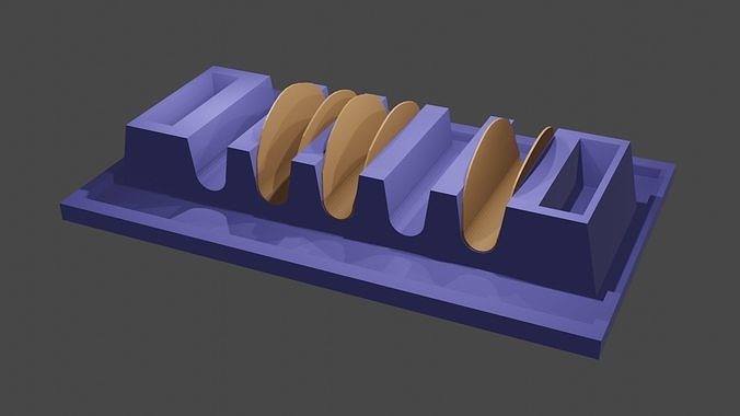 Taco building tray 3D model | CGTrader