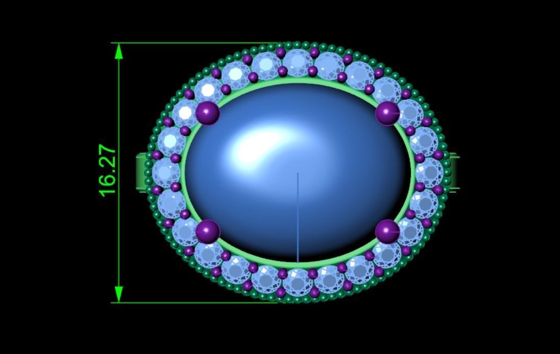 BEAUTIFUL ELLIPSE RING 3D model 3D printable | CGTrader