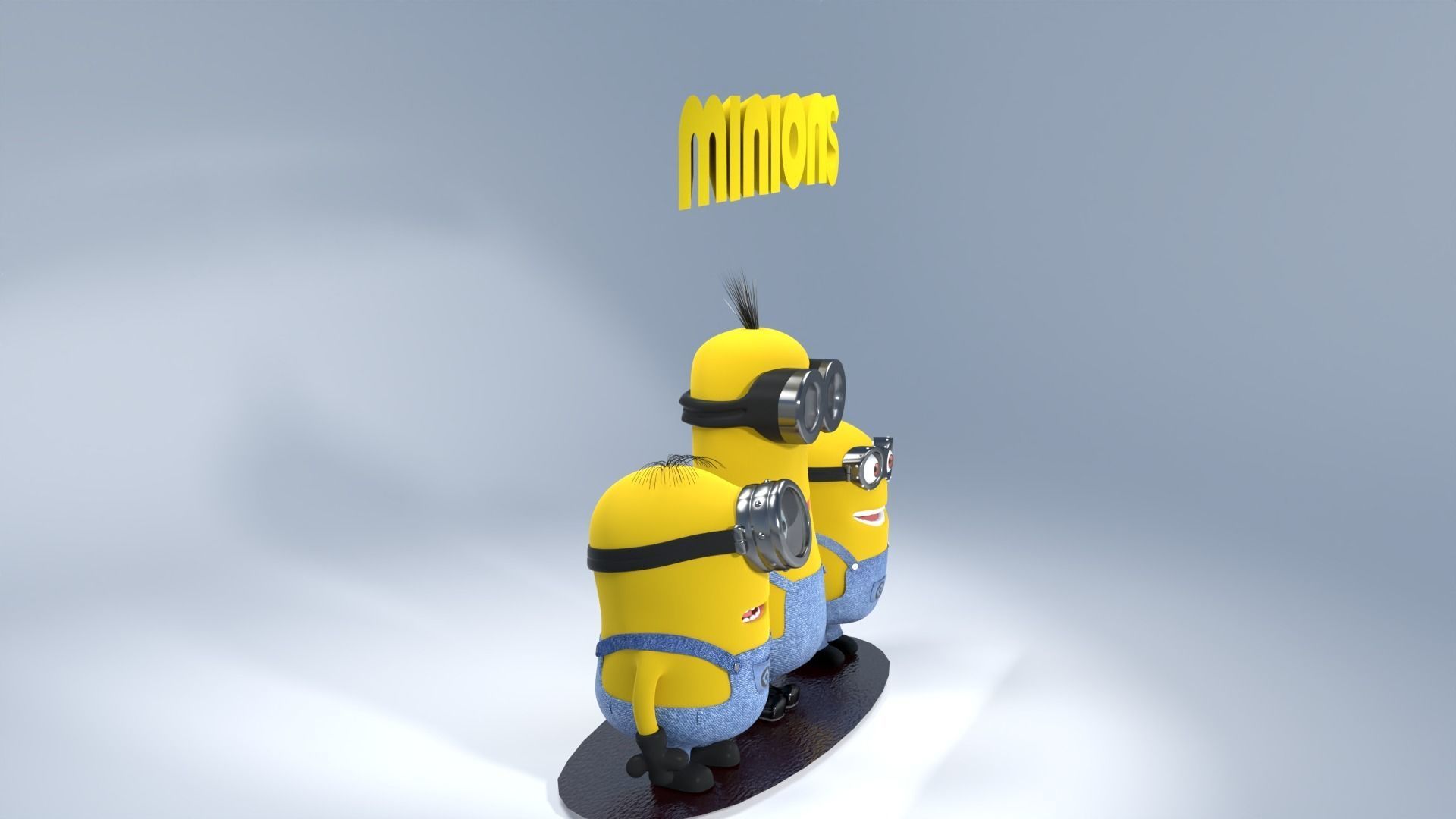 3D model Minion set on skateboard VR / AR / low-poly | CGTrader