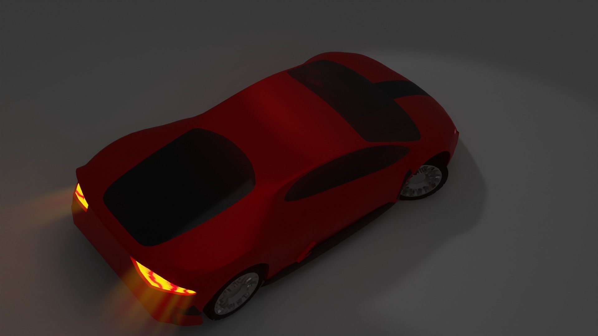 3D model red Car low poly VR / AR / low-poly | CGTrader