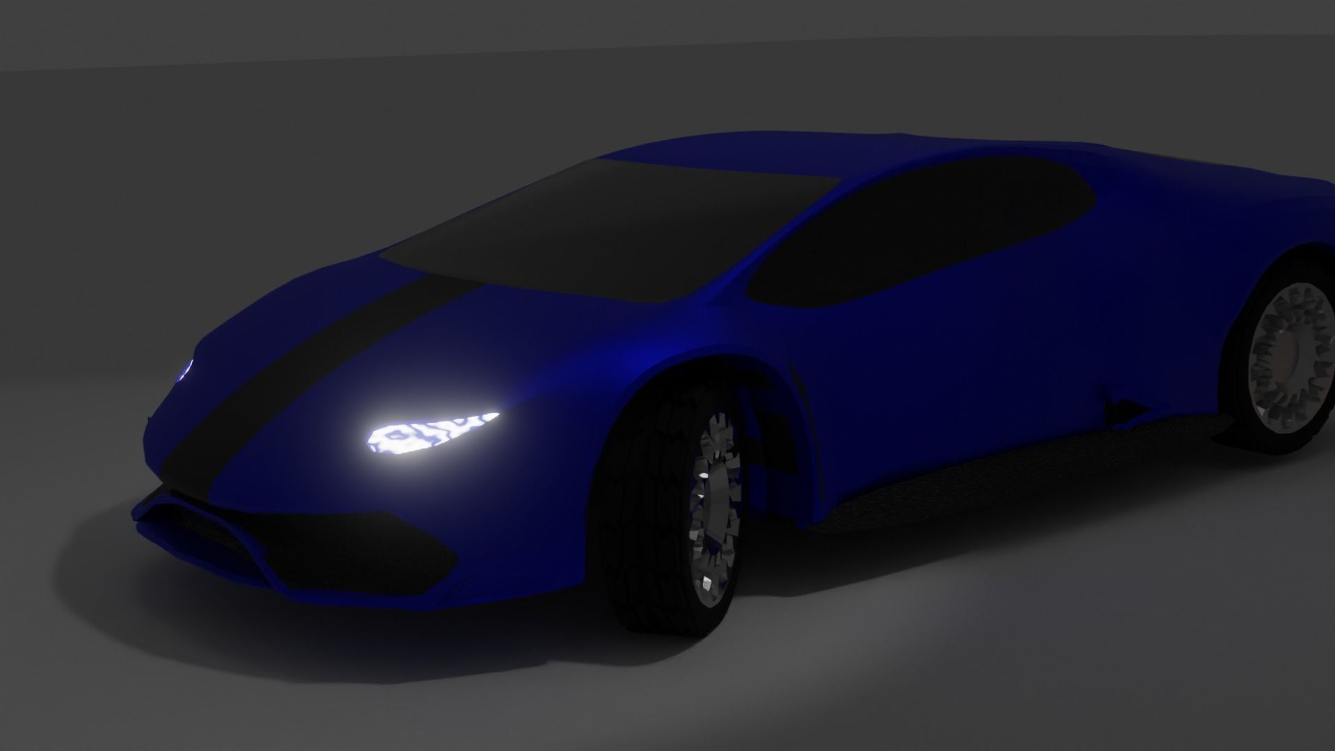 3D model blue car low poly VR / AR / low-poly | CGTrader