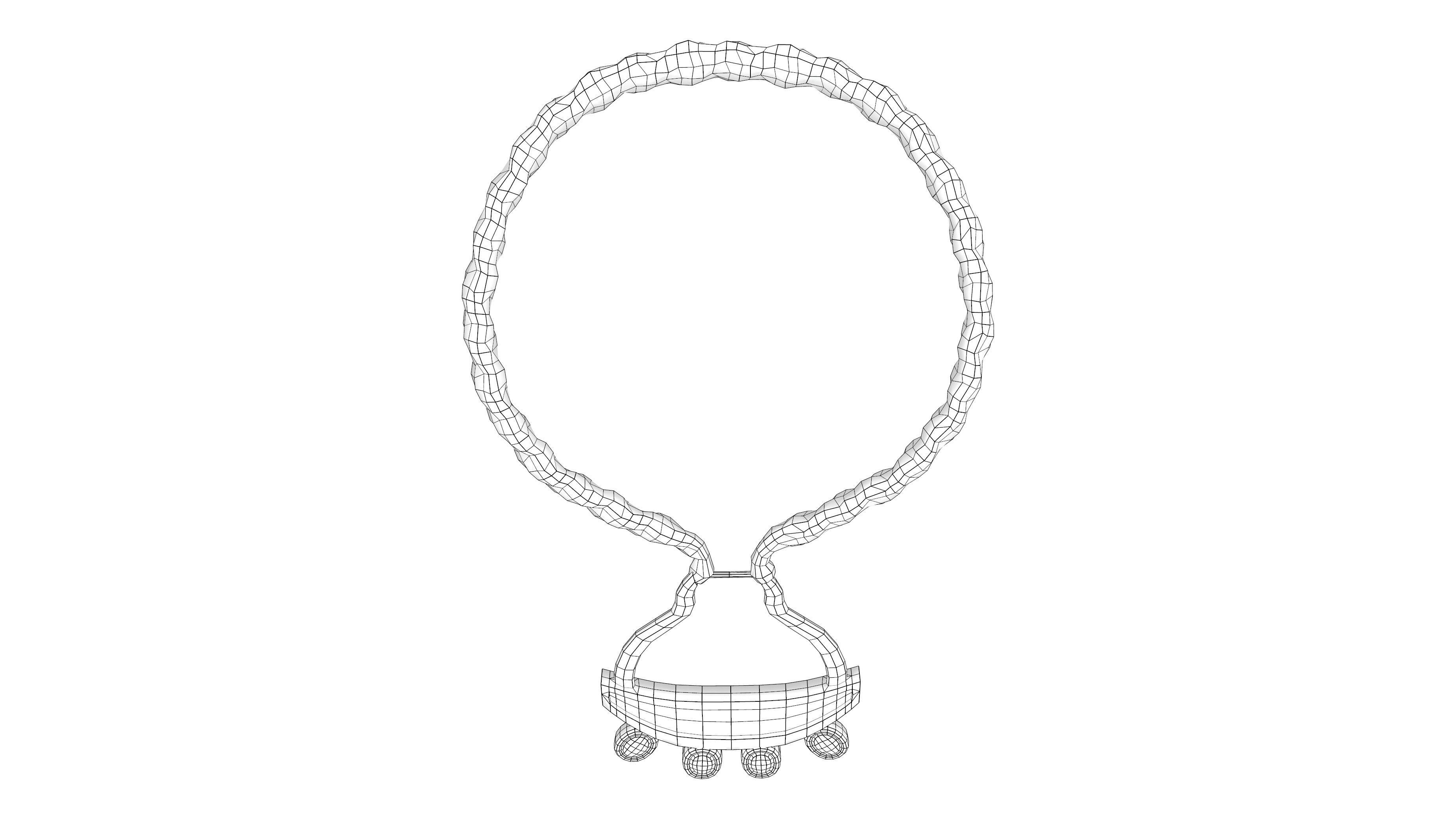 3D model Medieval Fantasy Gold Necklace VR / AR / low-poly | CGTrader